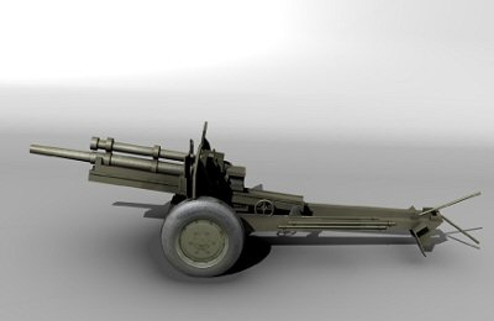 3d Model Of 105mm Howitzer