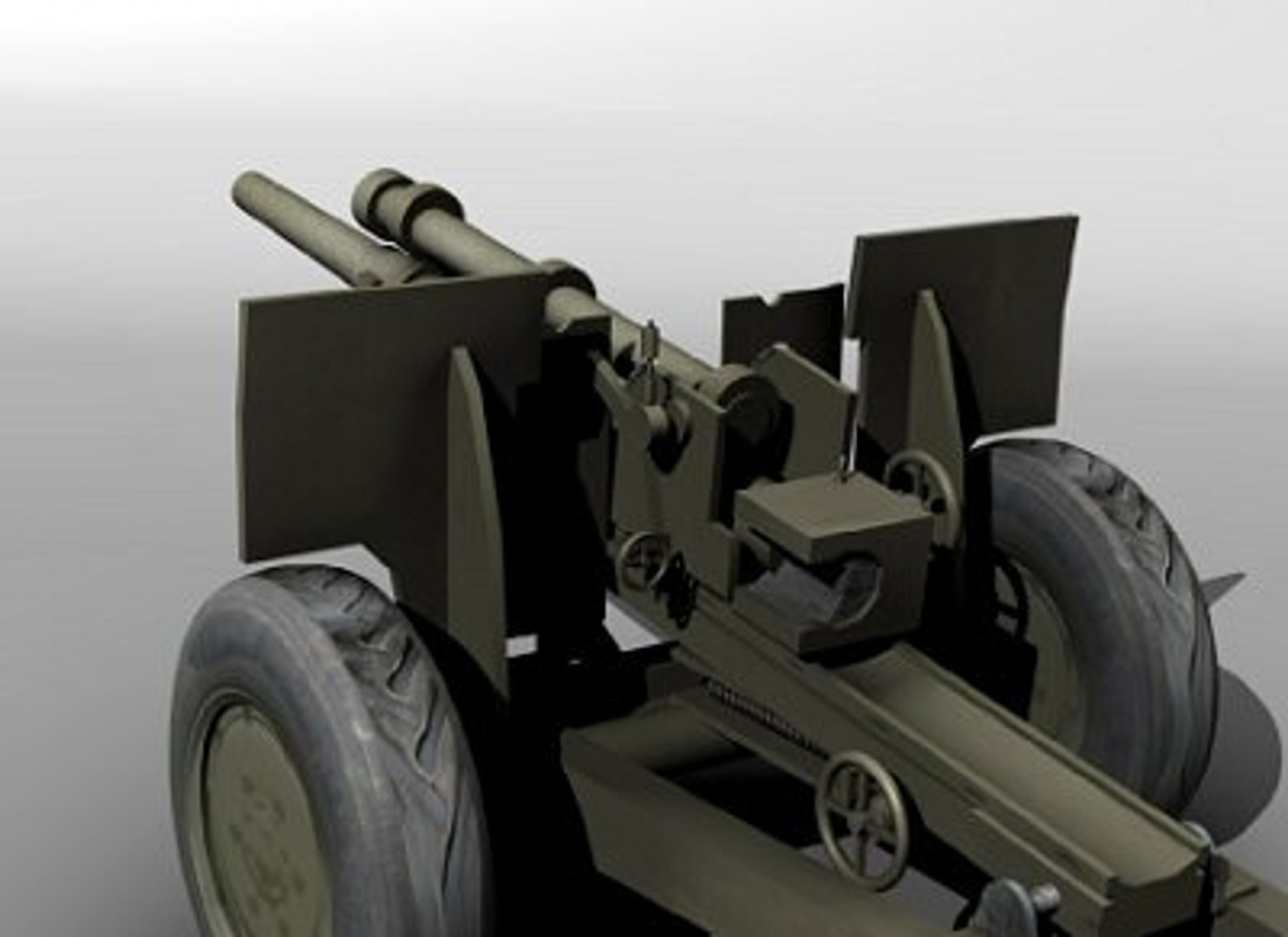 3d Model Of 105mm Howitzer
