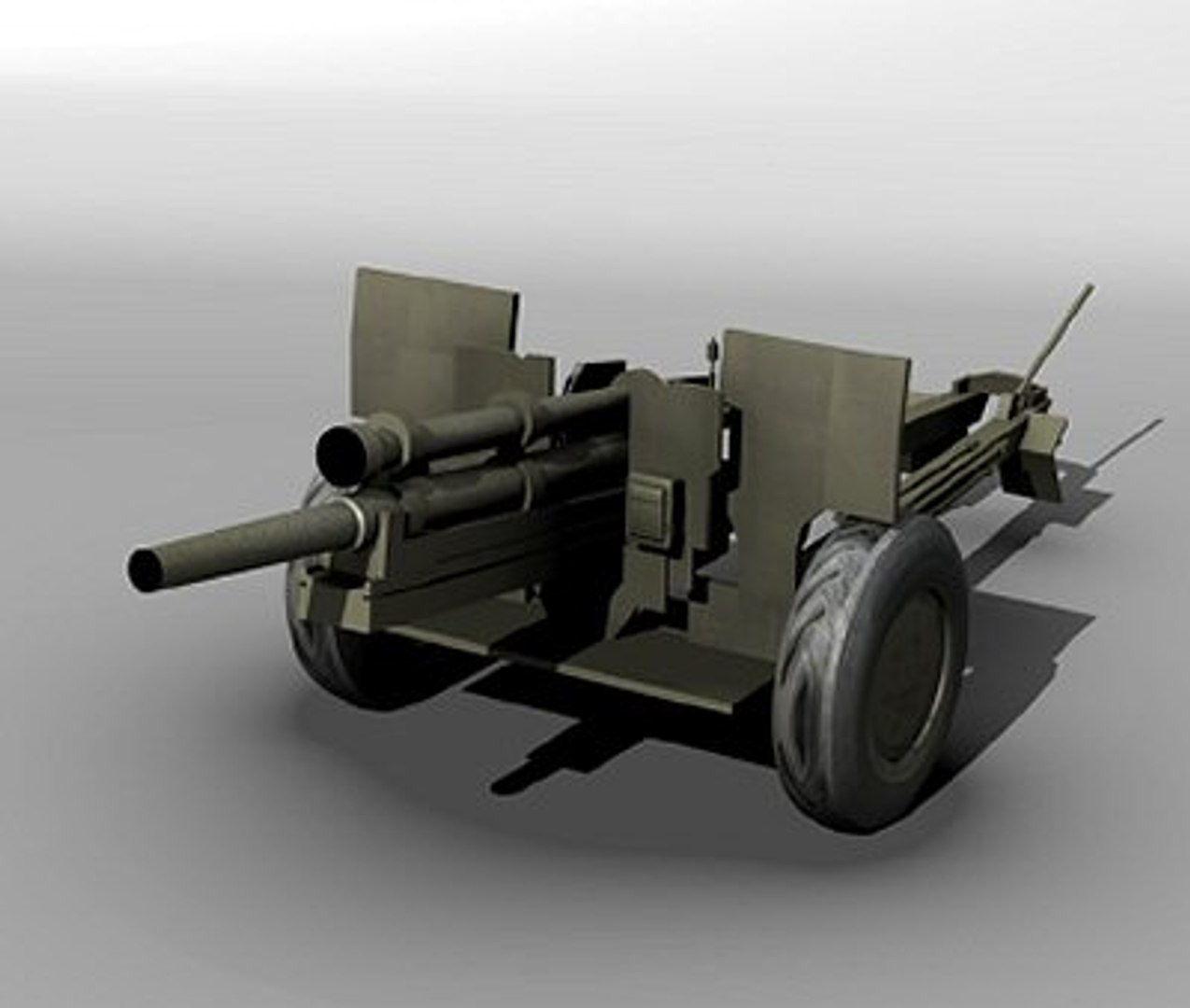 3d Model Of 105mm Howitzer