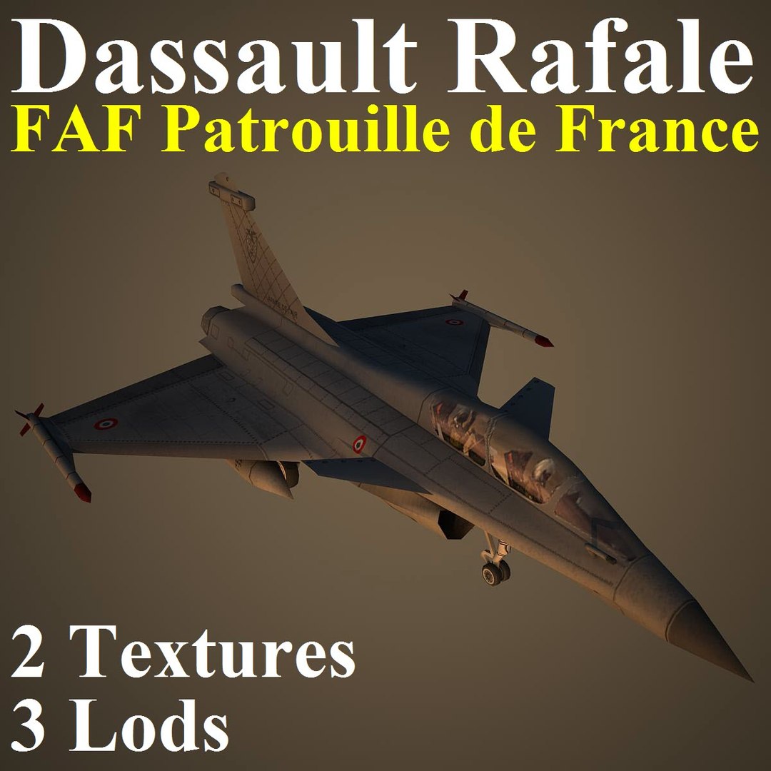 3d Dassault Rafale Faf Fighter Aircraft