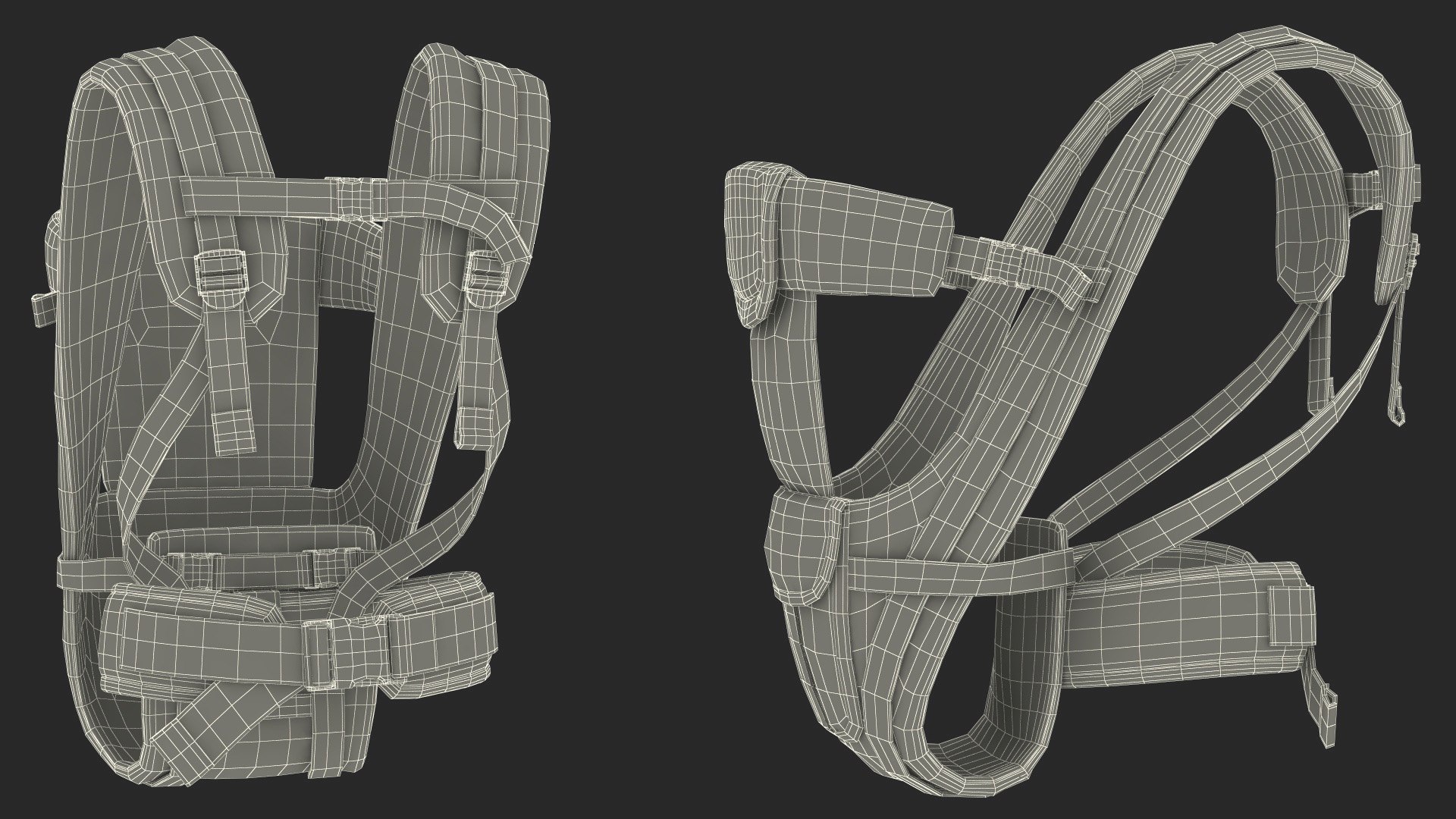 Adjustable Infant Carrier Grey Straight Position 3D Model - TurboSquid ...