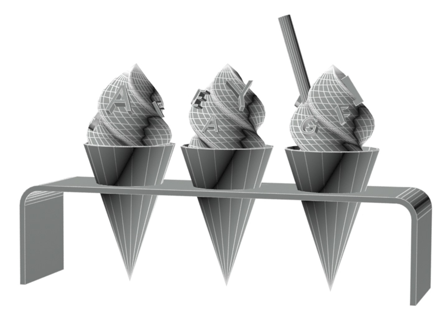 Ice cream model - TurboSquid 1238174