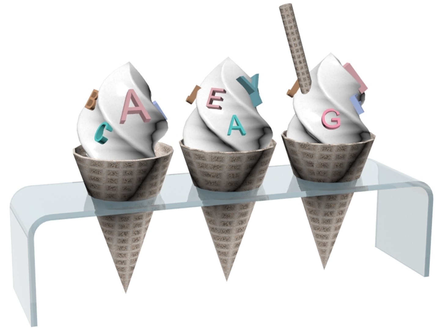 Ice cream model - TurboSquid 1238174