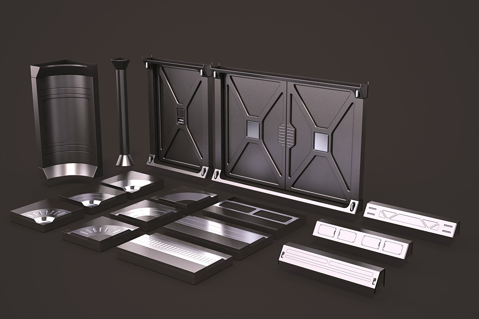 3D Sci Fi Interior Kitbash - TurboSquid 1286896