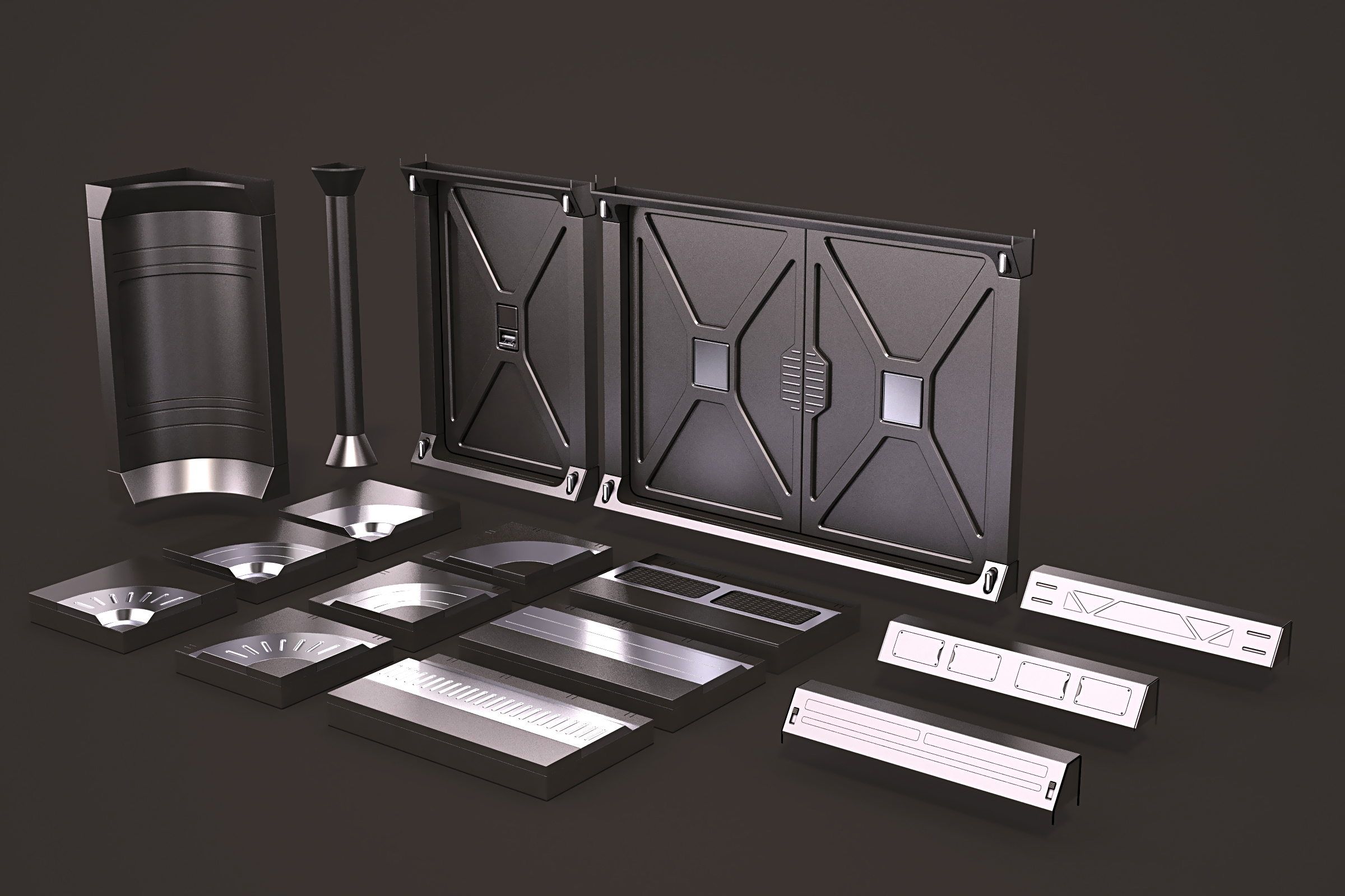 3D sci fi interior kitbash - TurboSquid 1286896