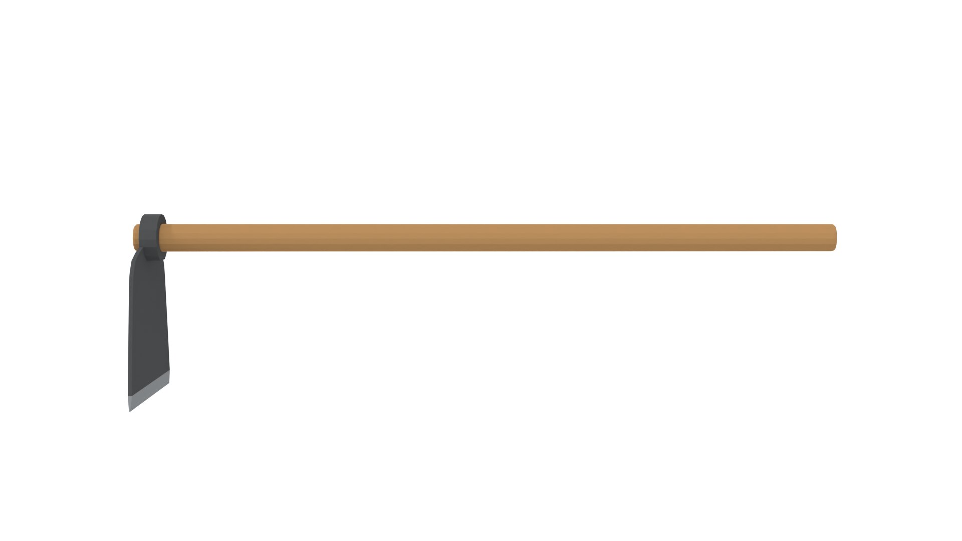 Low Poly Cartoon Hoe 3D Model - TurboSquid 1845510