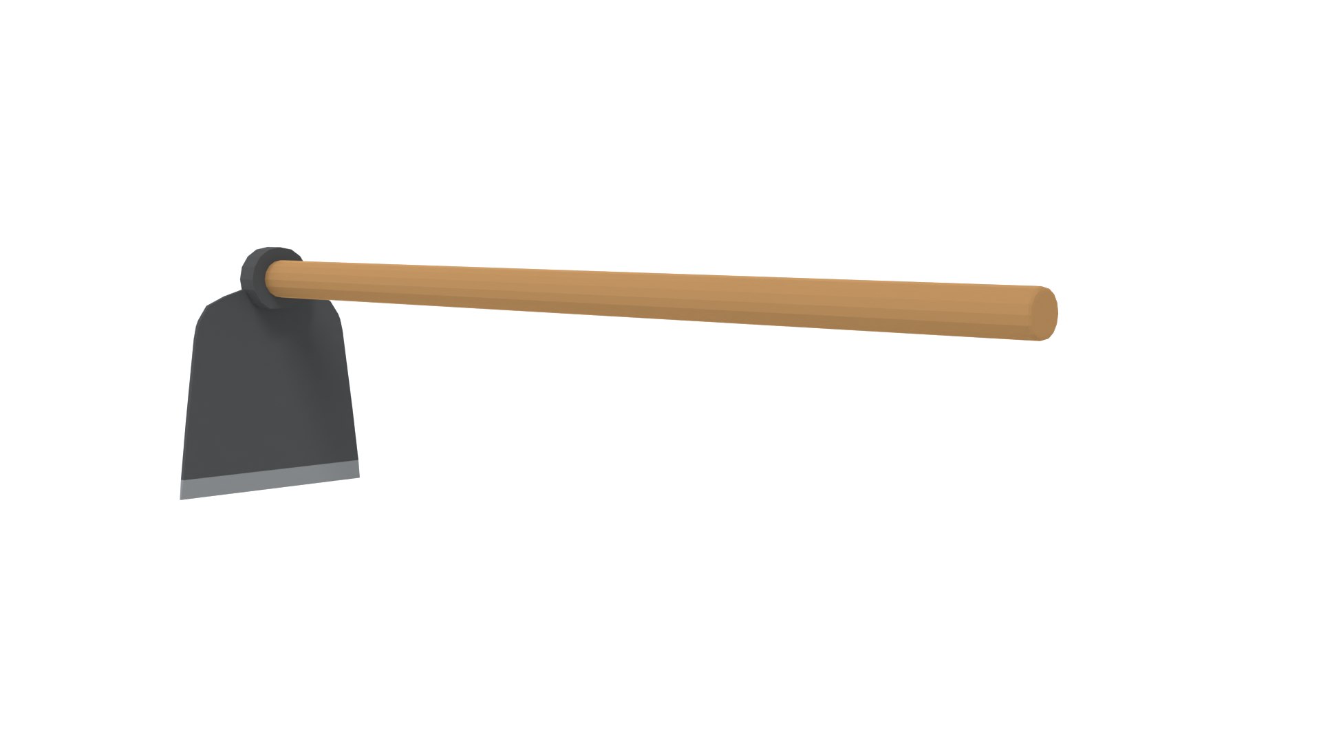 Low Poly Cartoon Hoe 3D Model - TurboSquid 1845510
