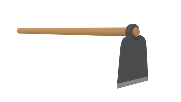 Low Poly Cartoon Hoe 3D model - TurboSquid 1845510