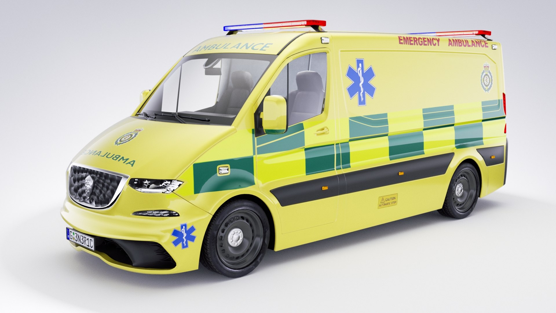 Generic UK Ambulance V32 3D Model - TurboSquid 2254005