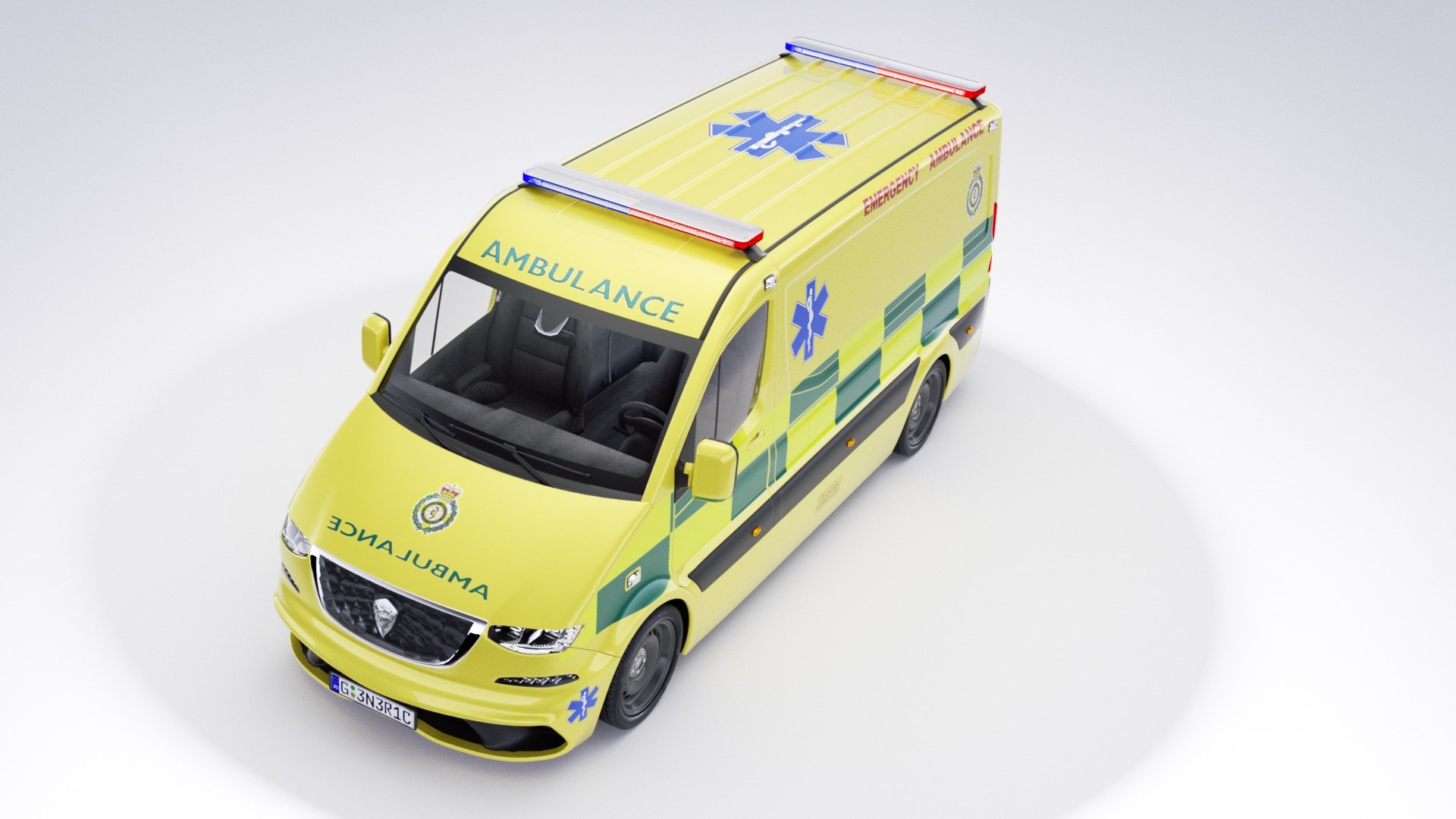 Generic UK Ambulance V32 3D Model - TurboSquid 2254005