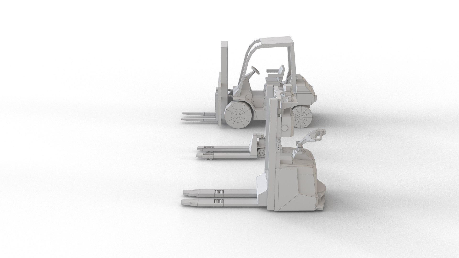3D Forklifts Transport Indusrial Low Poly Model - TurboSquid 1997826