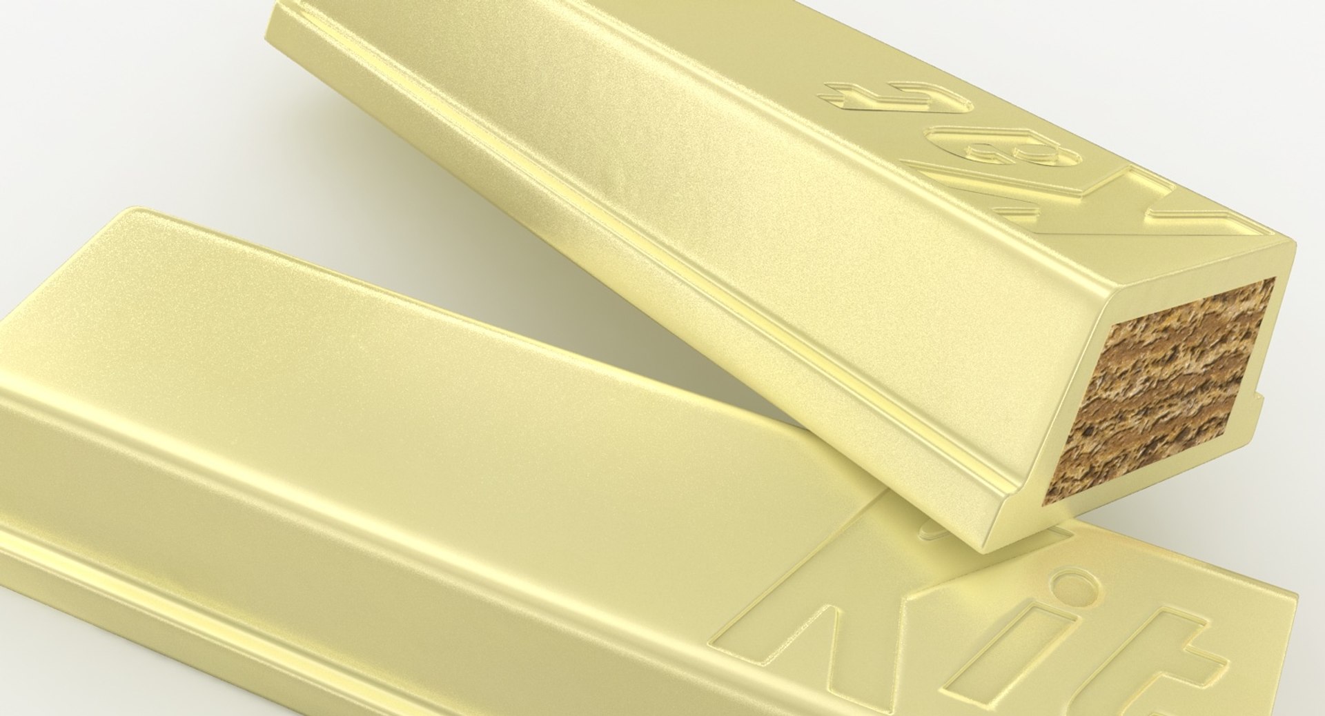 Realistic Broken Kit Kat 3d Model