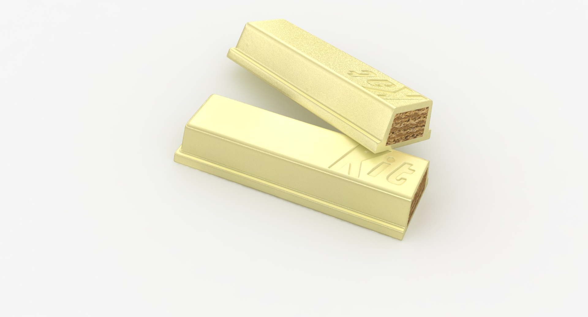 Realistic Broken Kit Kat 3d Model