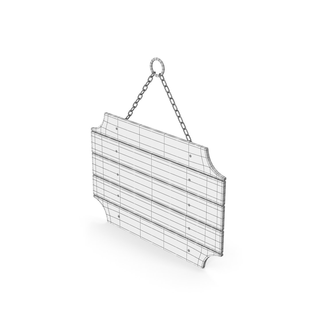 3D Model Hanging Woodboard - TurboSquid 2081357