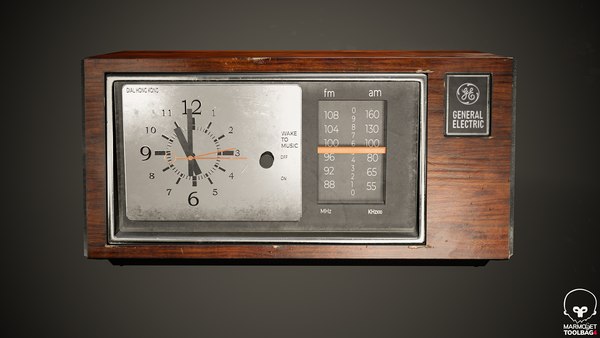 modelo 3d Retro Clock Radio - TurboSquid 2087180