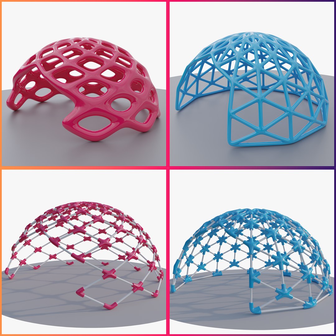 Landscape Dome Shell Structures Set 3D - TurboSquid 2388506