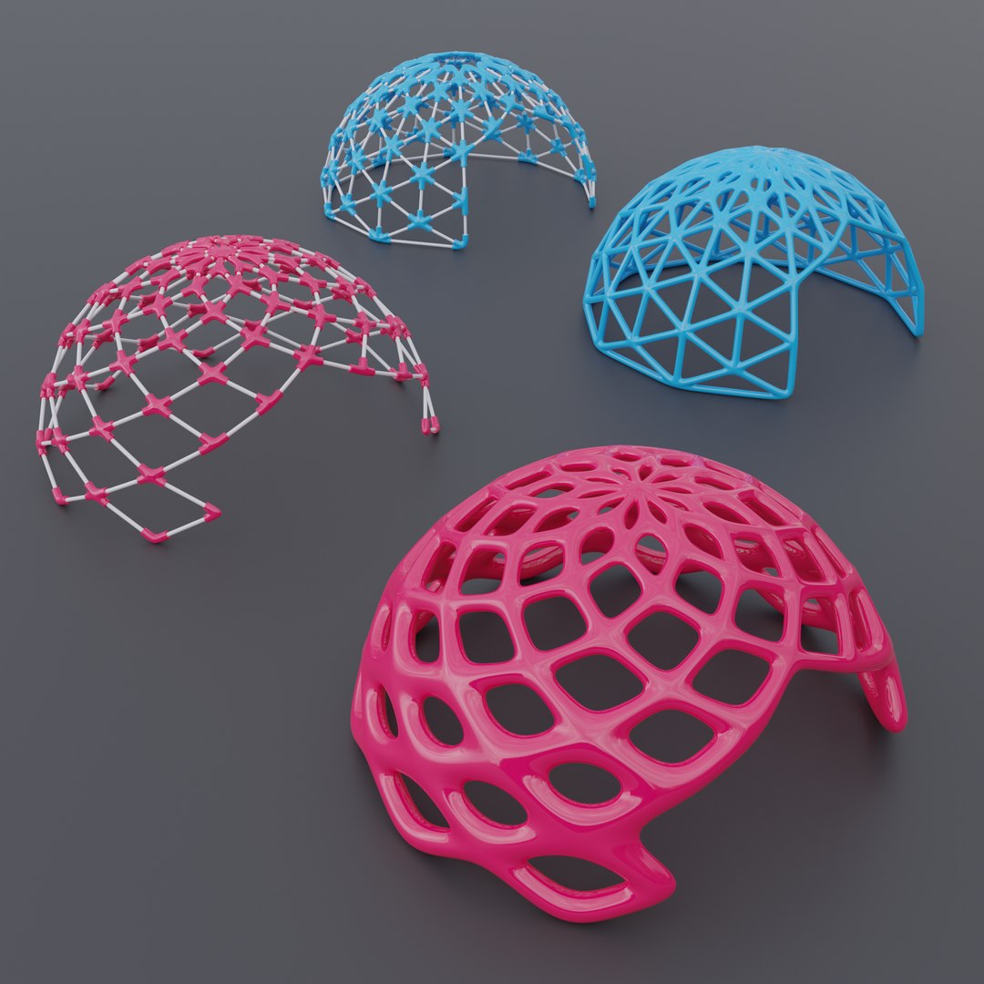 Landscape Dome Shell Structures Set 3D - TurboSquid 2388506