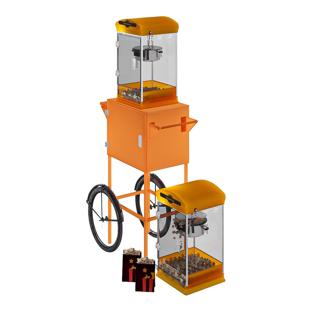 3D Throwback Popcorn Maker - TurboSquid 2223516