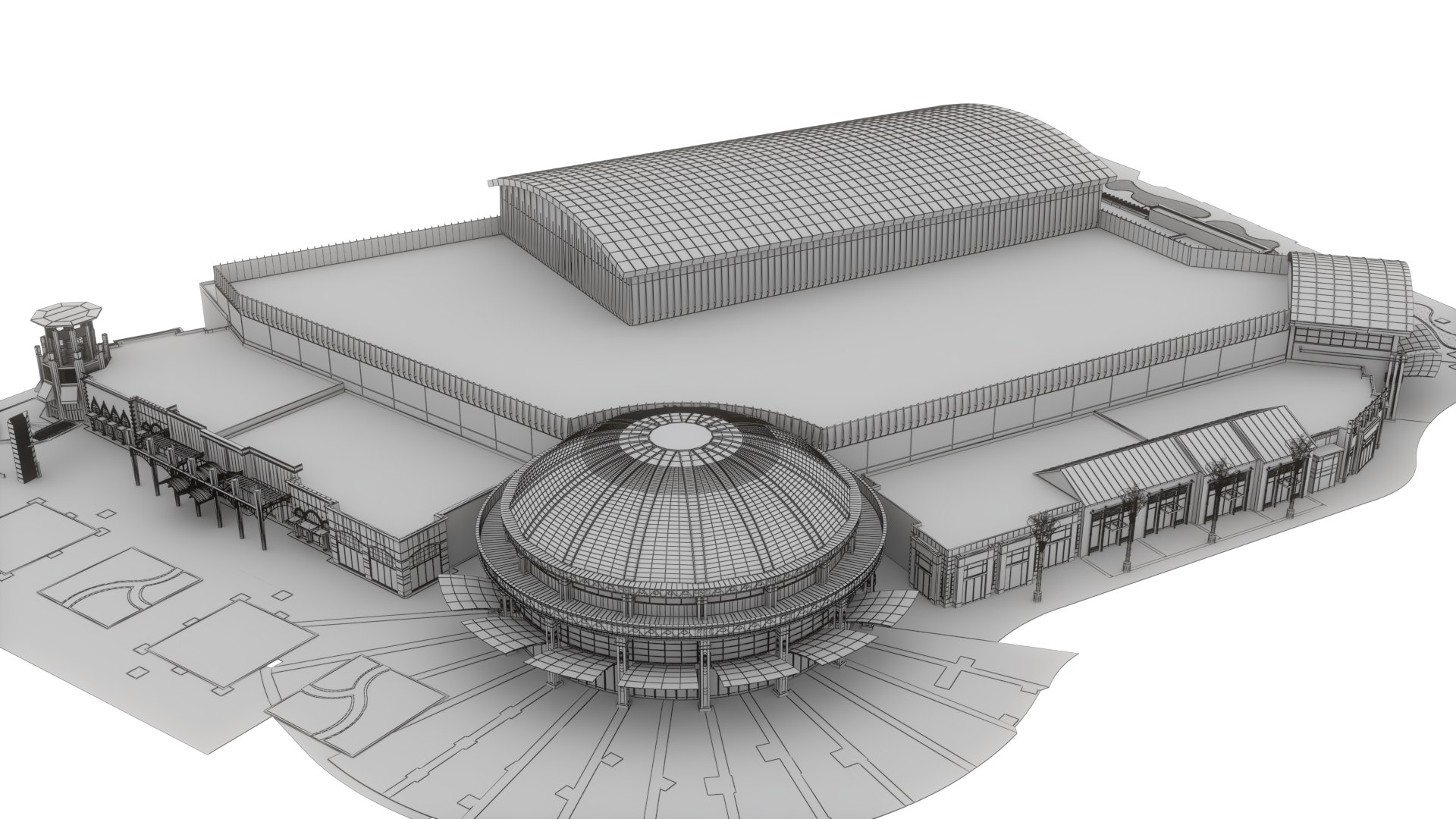 Industrial Mall 3D Model - TurboSquid 1970065