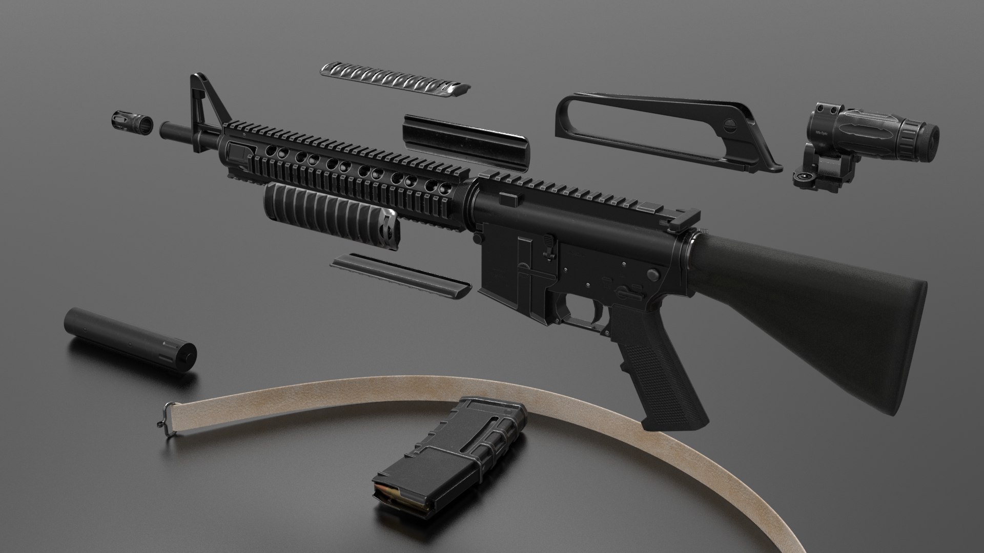 M16A4 Fps-Tps 3D Model - TurboSquid 2403981