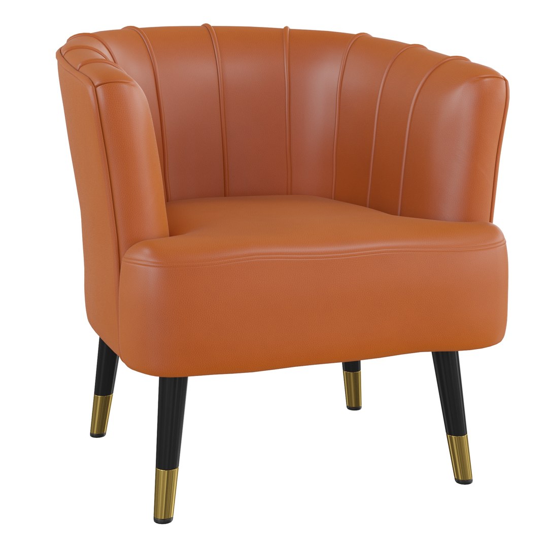 3D Homary-Modern Accent Chair Upholstered Leath-aire Chair - TurboSquid ...