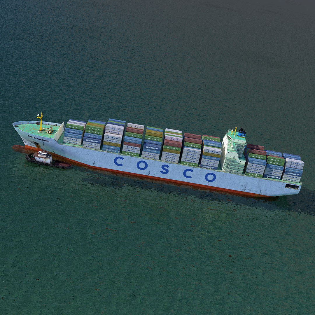 Cargo Ship Cosco Tugboat 3D Model - TurboSquid 1234085