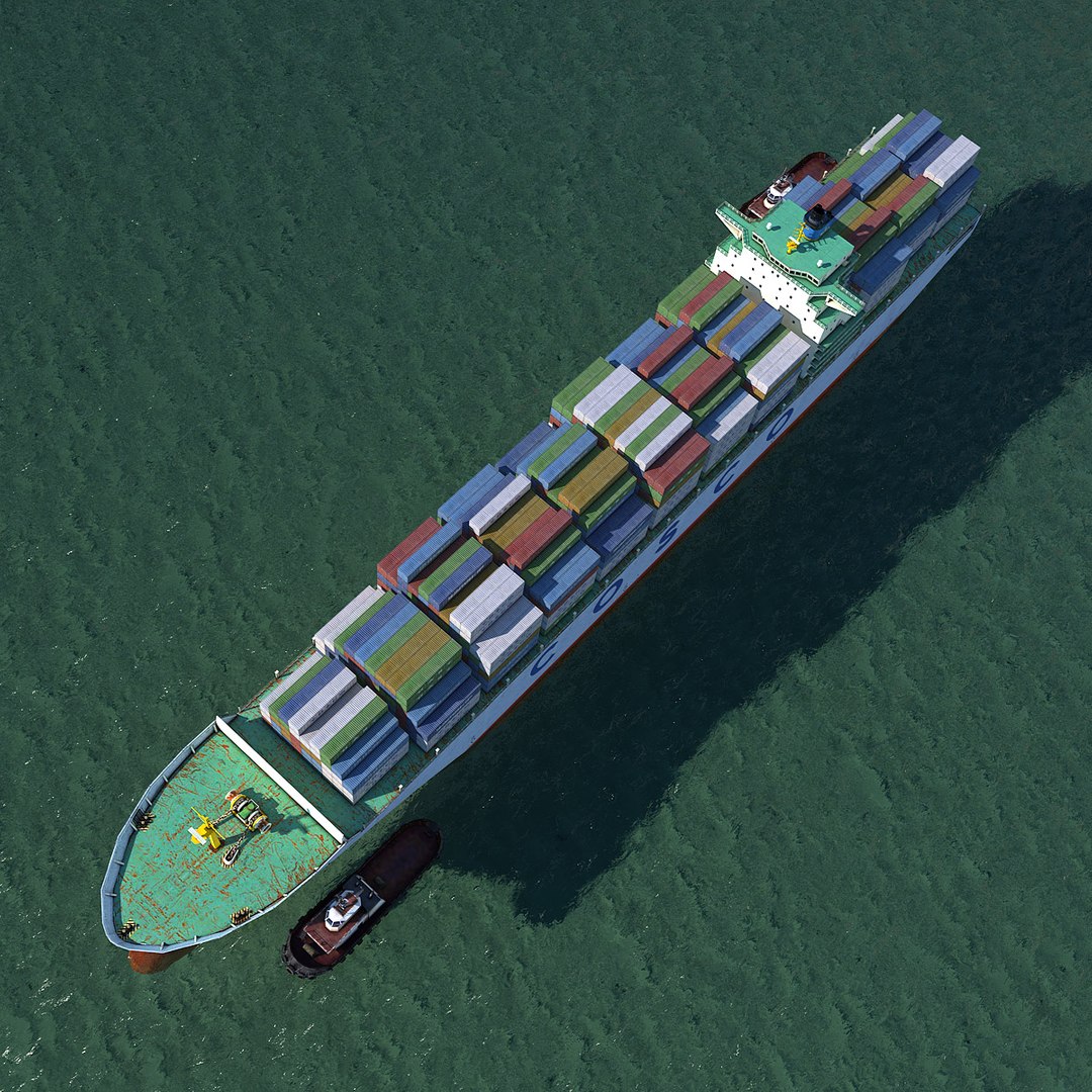 Cargo Ship Cosco Tugboat 3D Model - TurboSquid 1234085