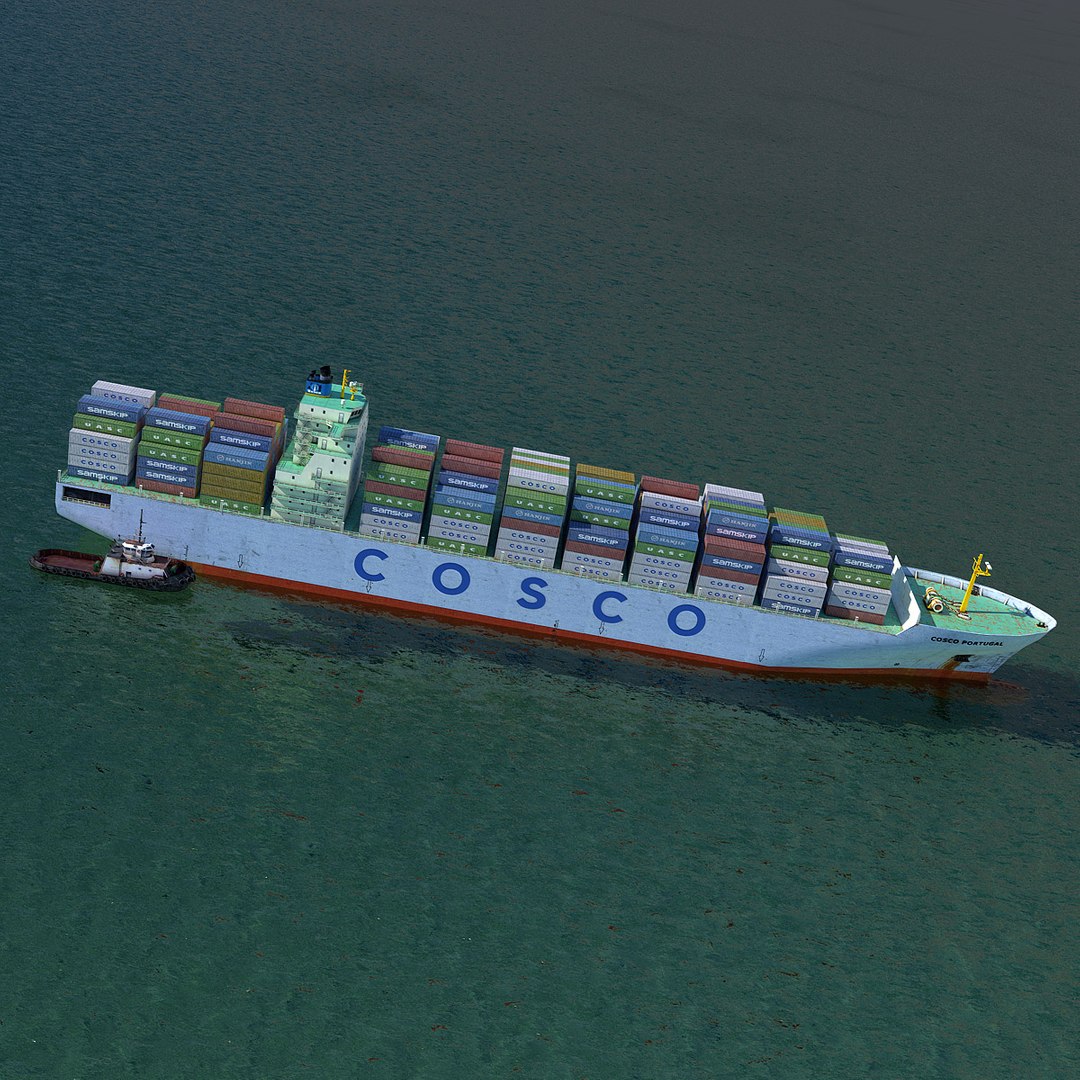 Cargo Ship Cosco Tugboat 3D Model - TurboSquid 1234085