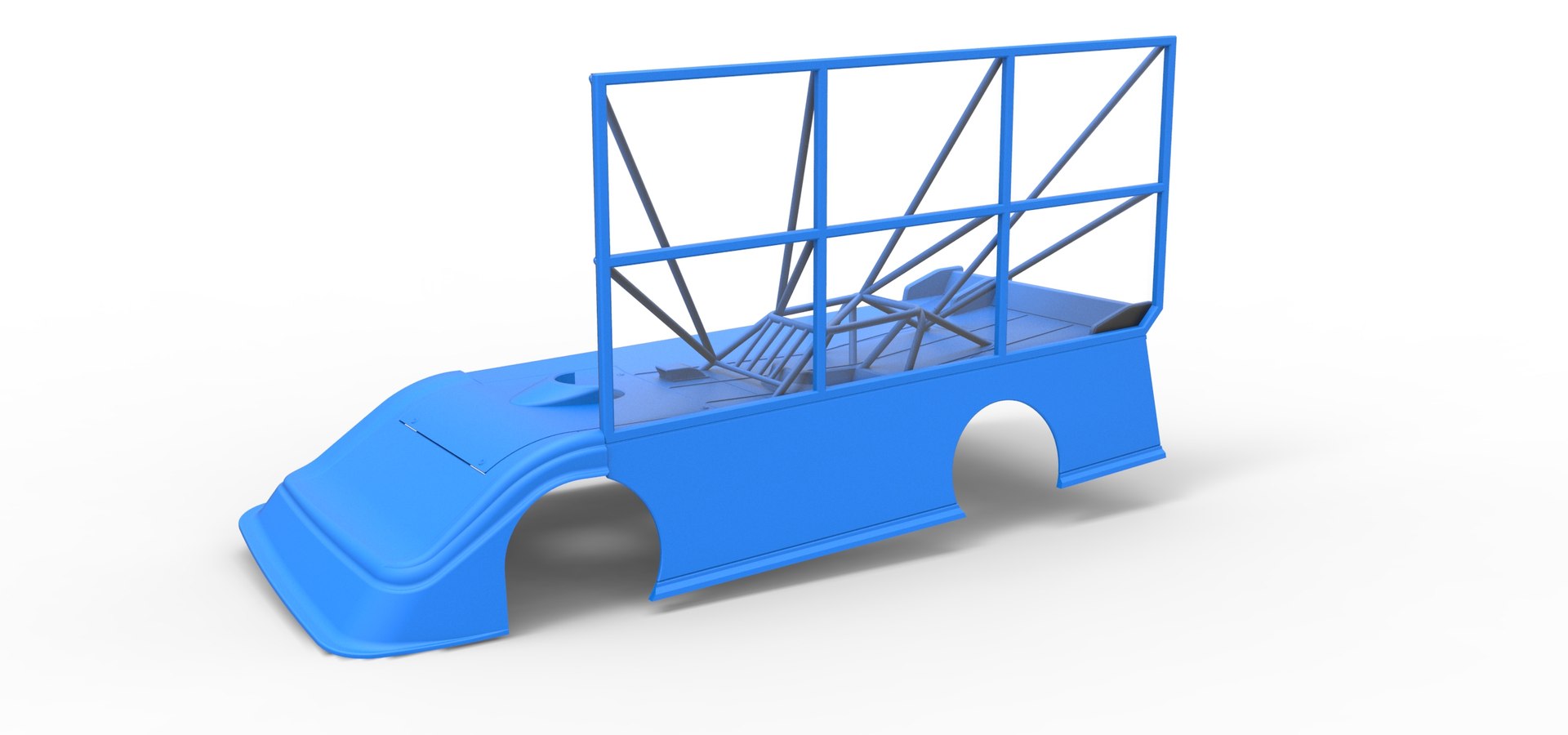 3D Shell Of Super Dirt Late Model With Side Wing Scale 1 To 25 ...