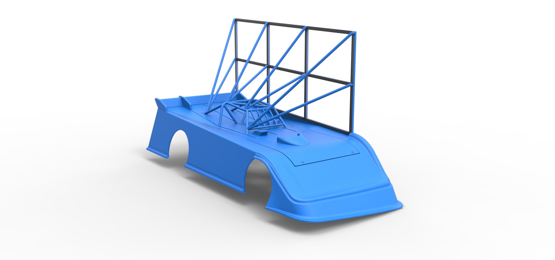 3D Shell Of Super Dirt Late Model With Side Wing Scale 1 To 25 ...