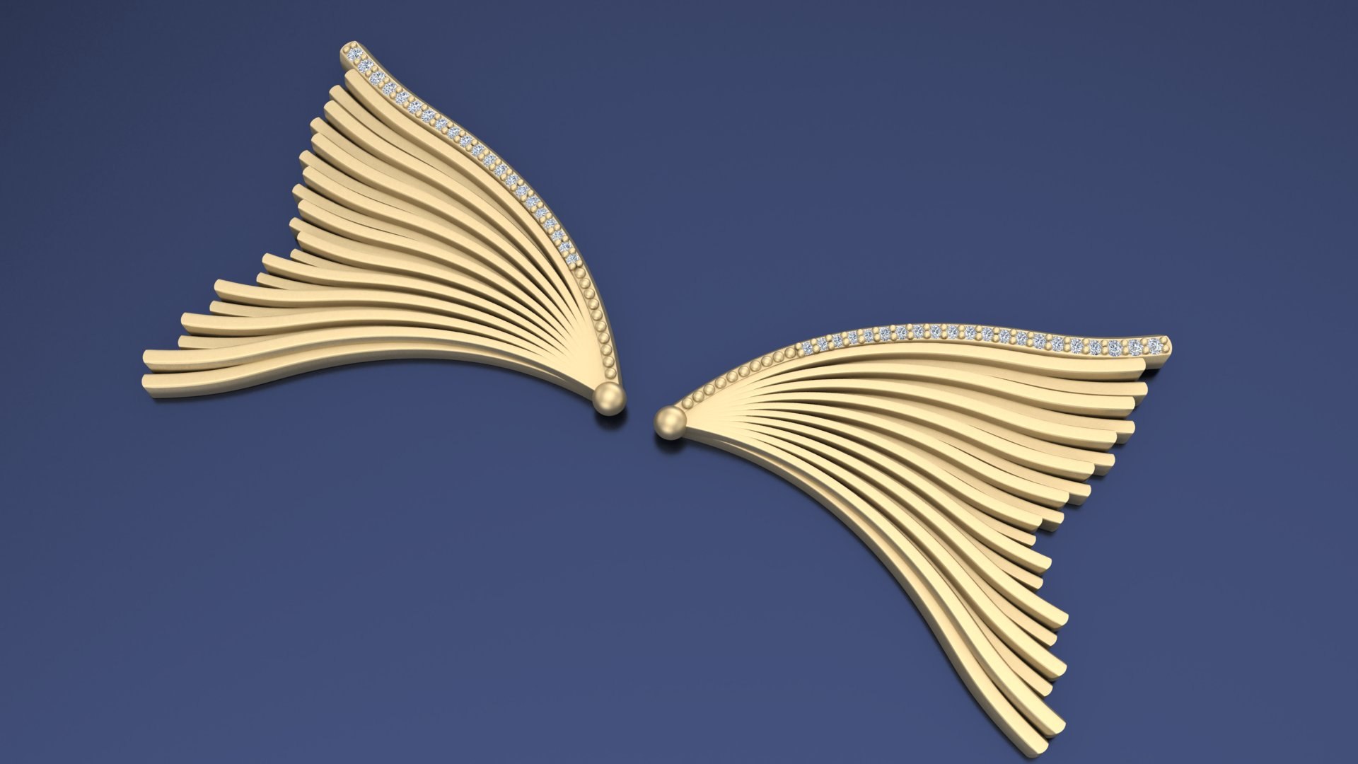 3D Wing Jewelry Parts Model - TurboSquid 2226412
