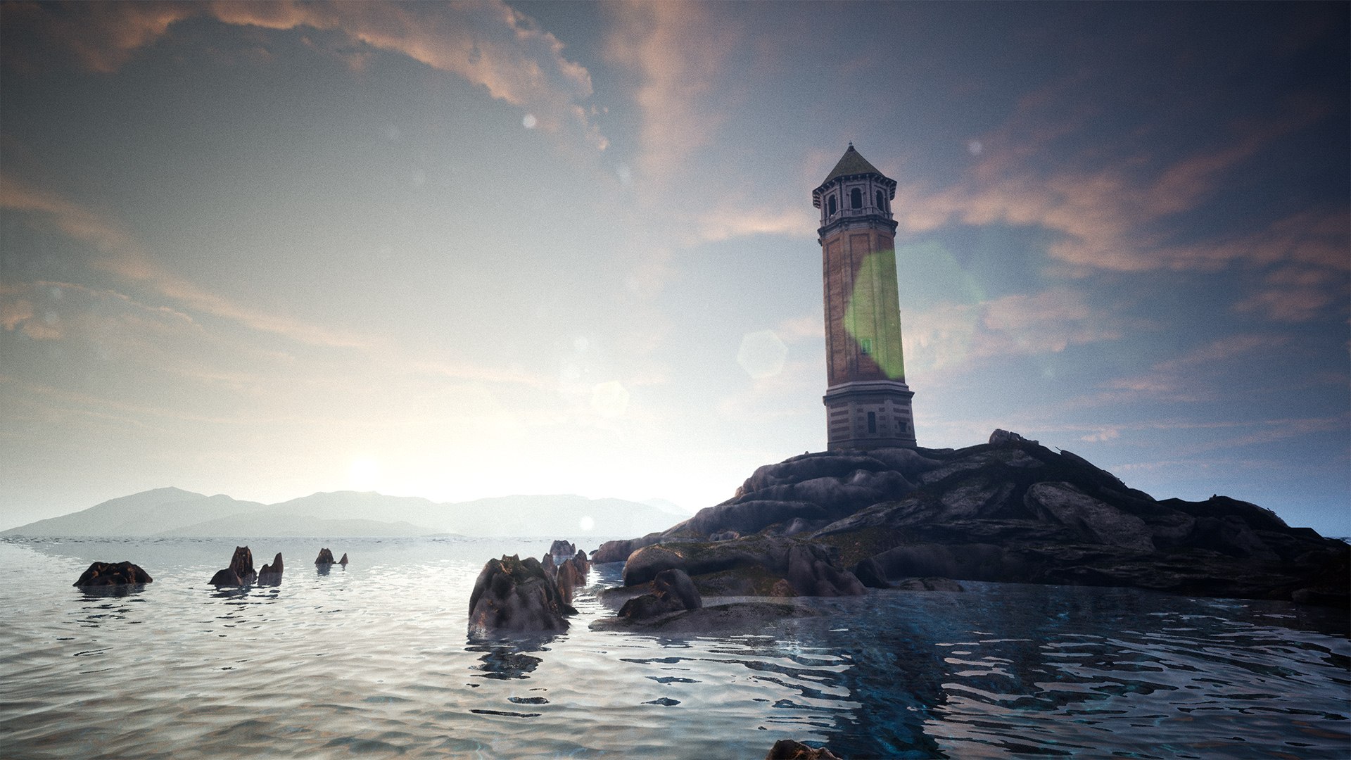 Lighthouse Island High Quality Environment 3D Model - TurboSquid 1983741