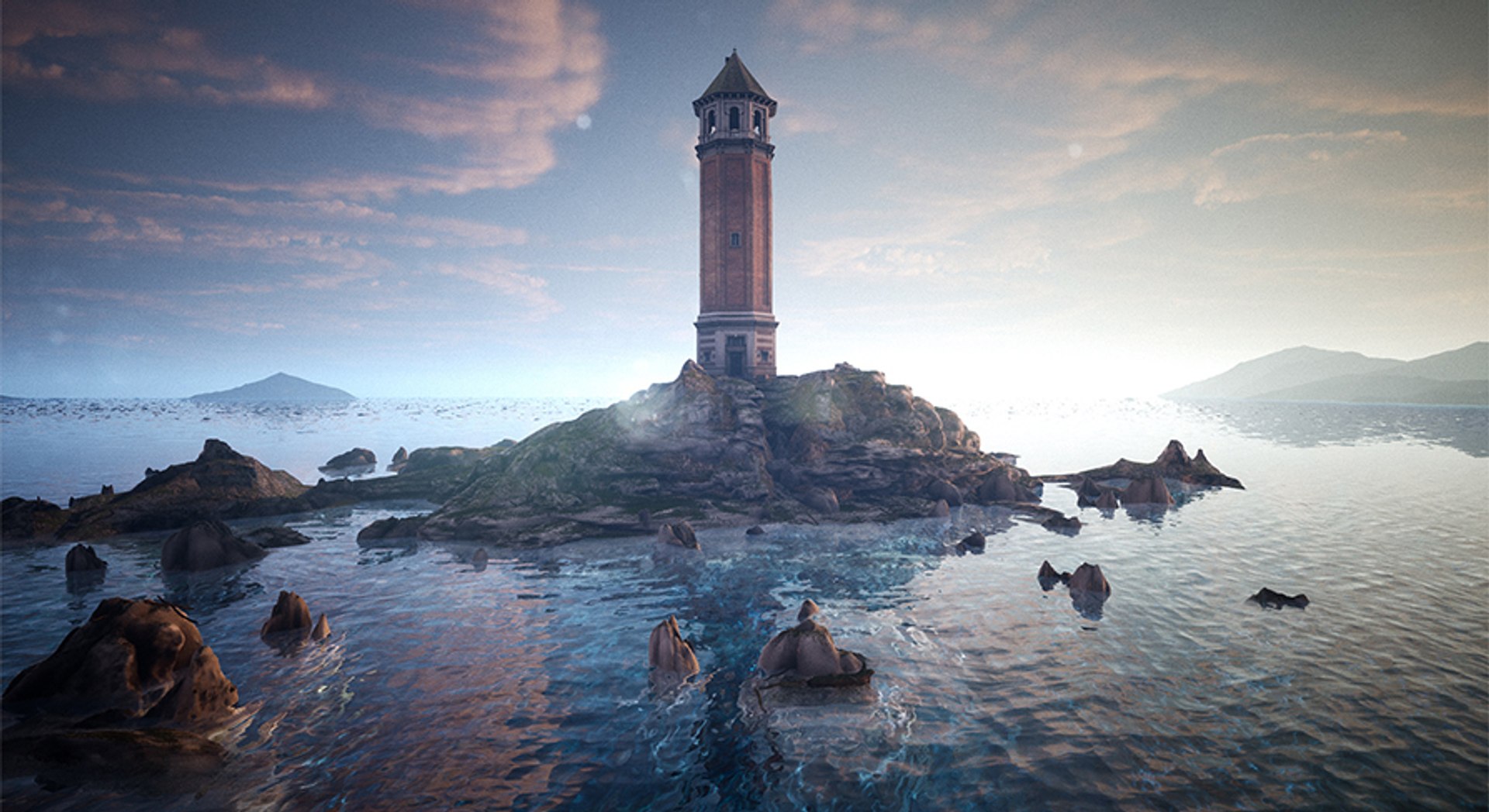Lighthouse Island High Quality Environment 3D Model - TurboSquid 1983741