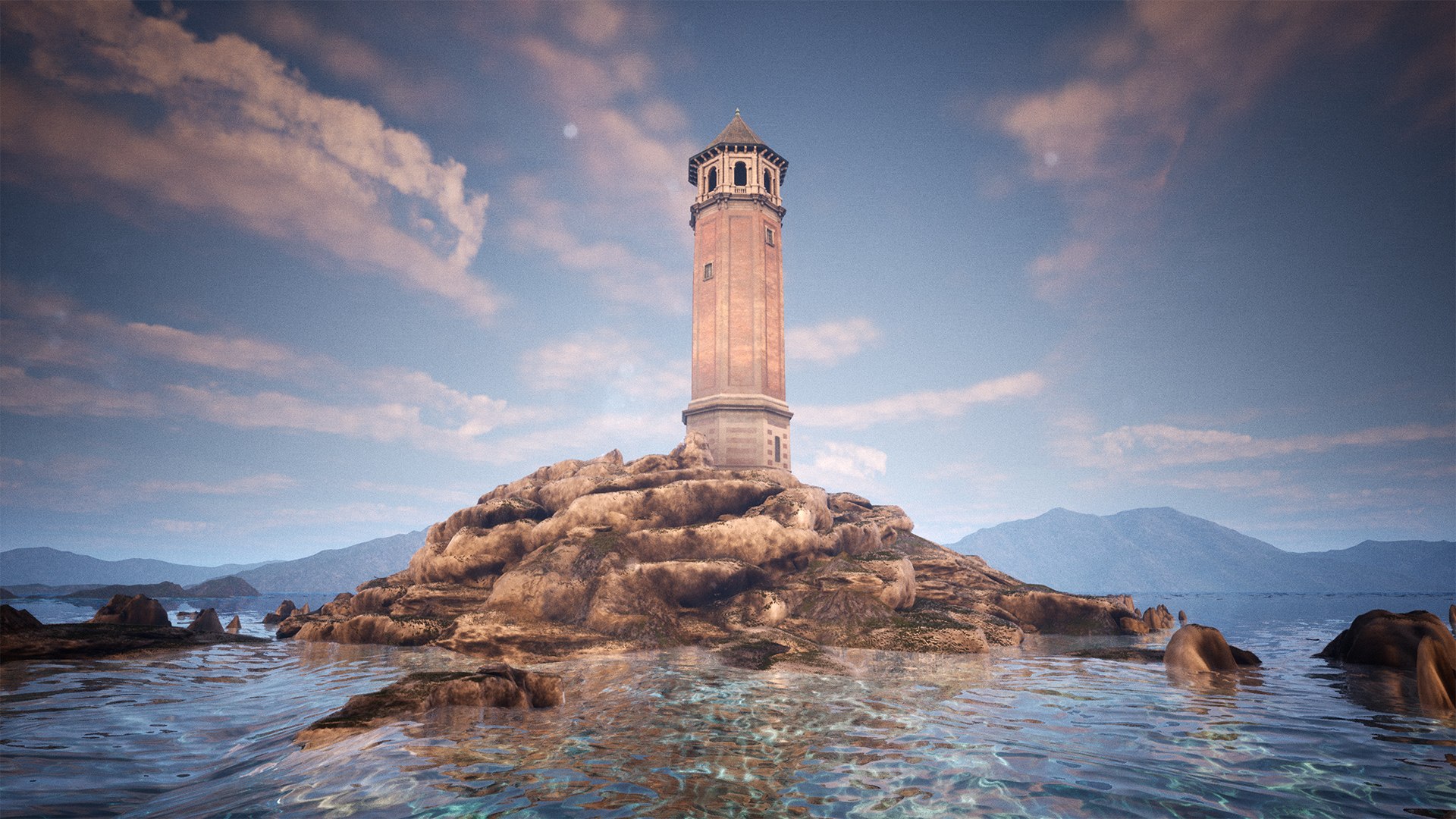 Lighthouse Island High Quality Environment 3D Model - TurboSquid 1983741