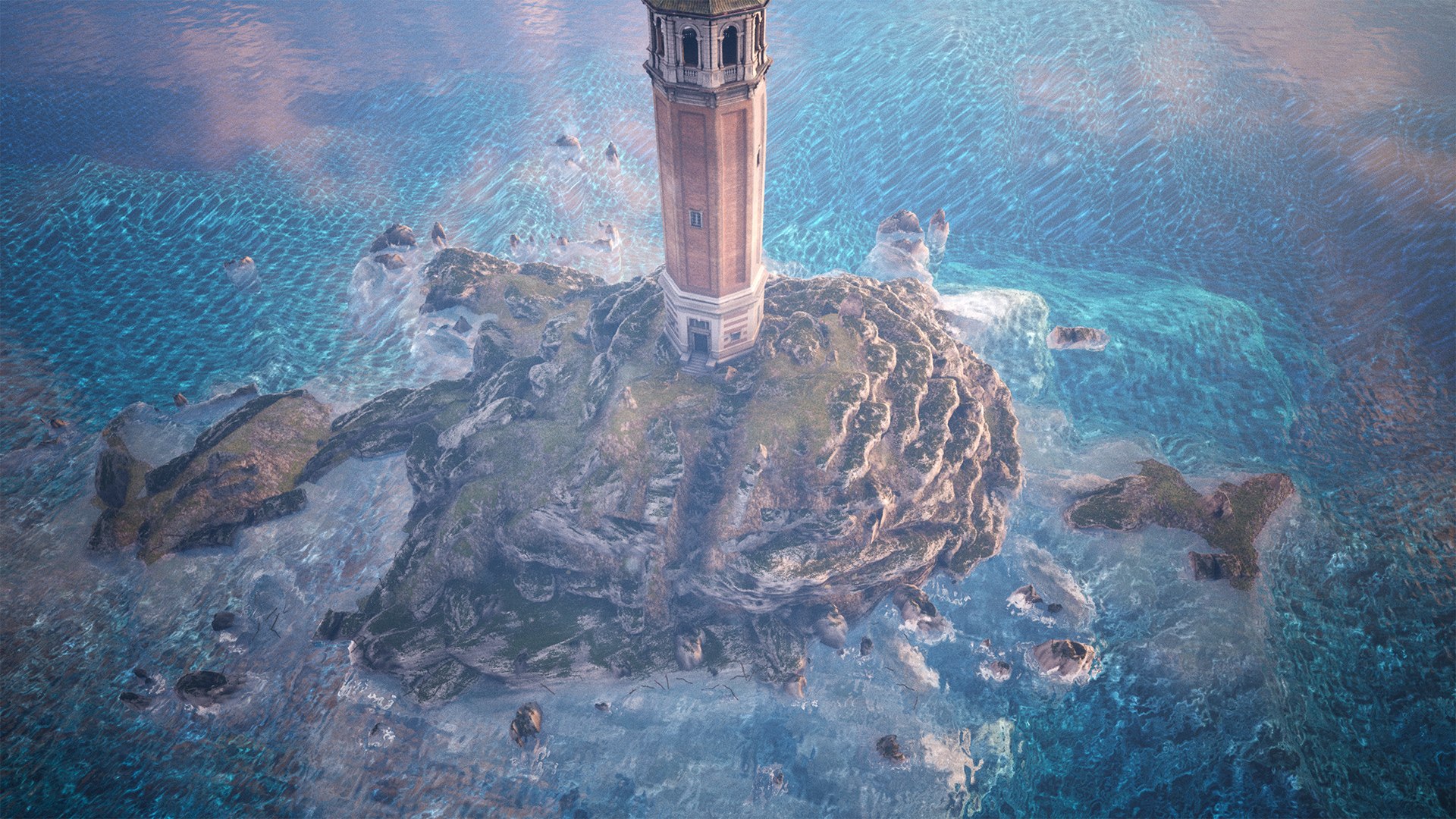 Lighthouse Island High Quality Environment 3D Model - TurboSquid 1983741