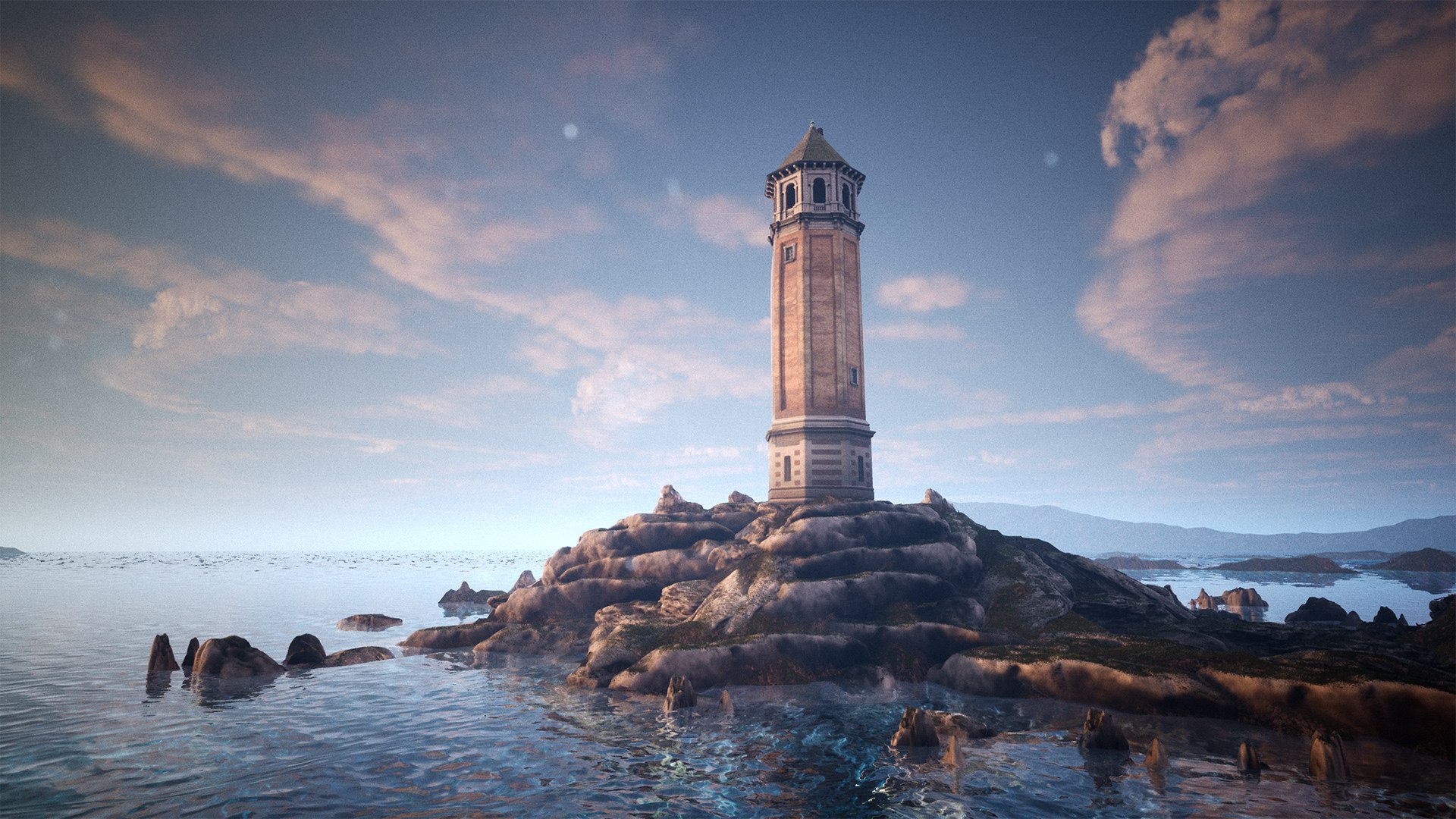 Lighthouse Island High Quality Environment 3D Model - TurboSquid 1983741