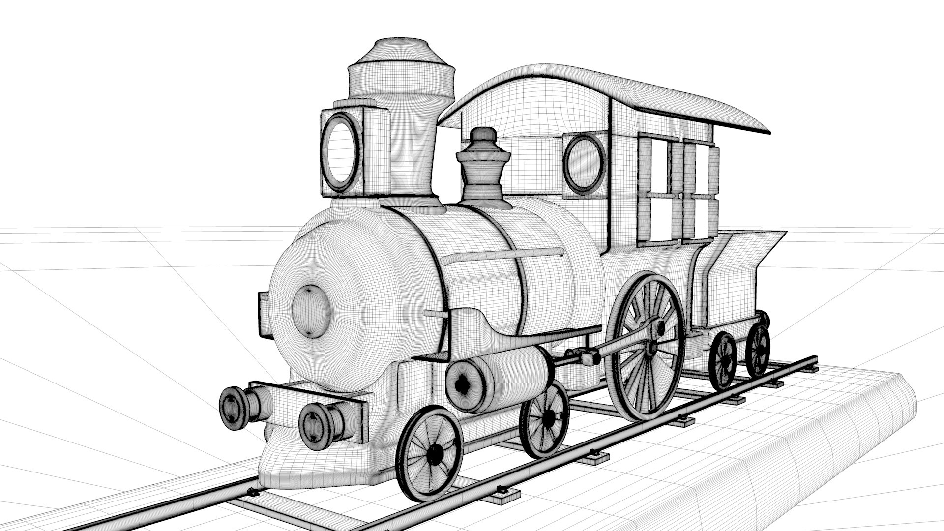 3D modell steam train mock-up - TurboSquid 1264455