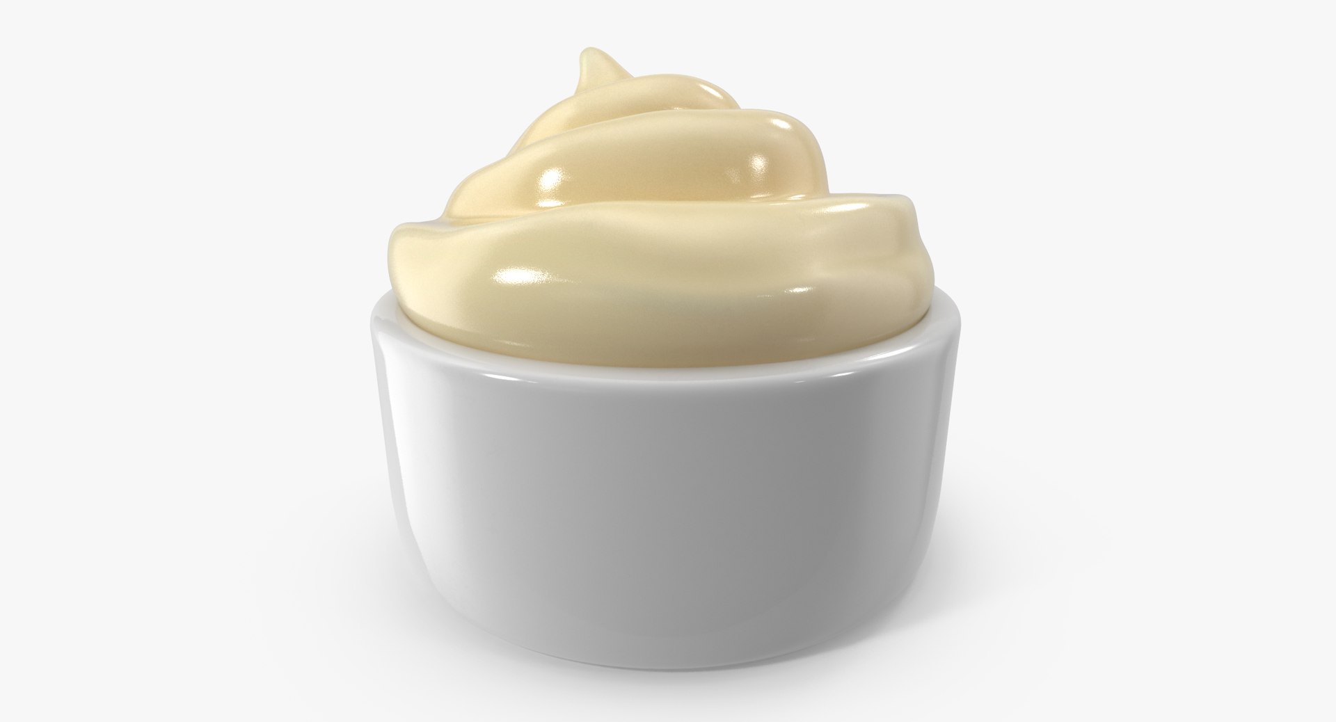 Mayonnaise Sauce Cup 3D Model - TurboSquid 1432379