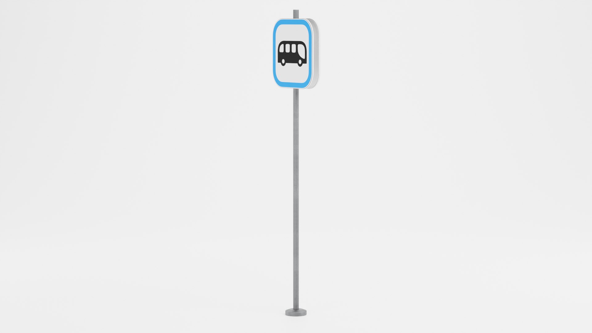 3D Bus Stop Sign - TurboSquid 2057605