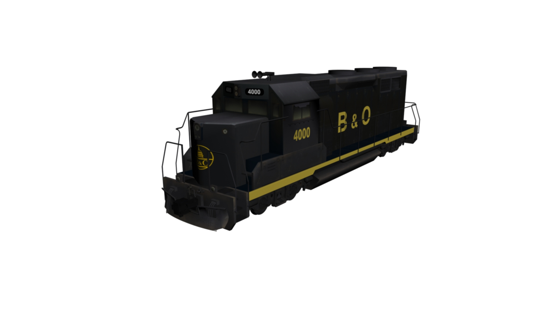 EMD GP40 With Cargo Carriages 3D - TurboSquid 2101538