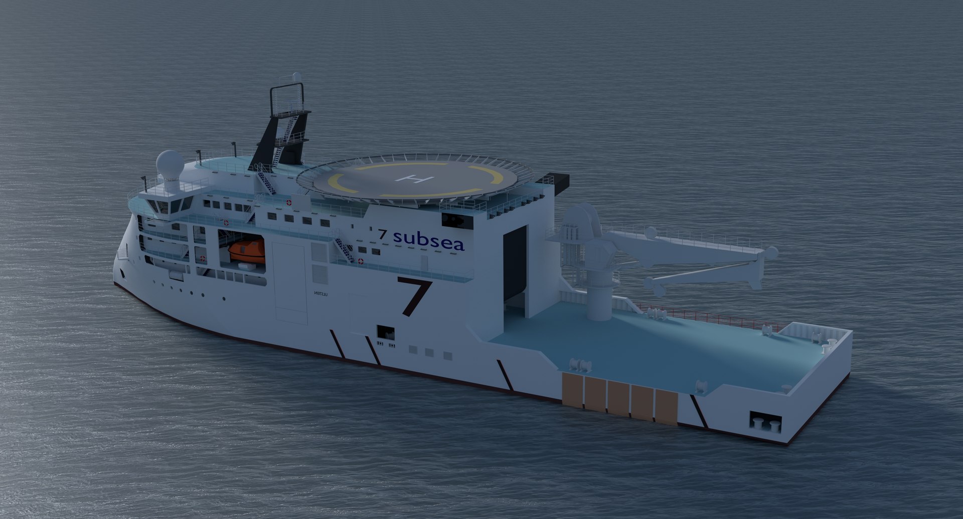 3d Seven Viking Ships