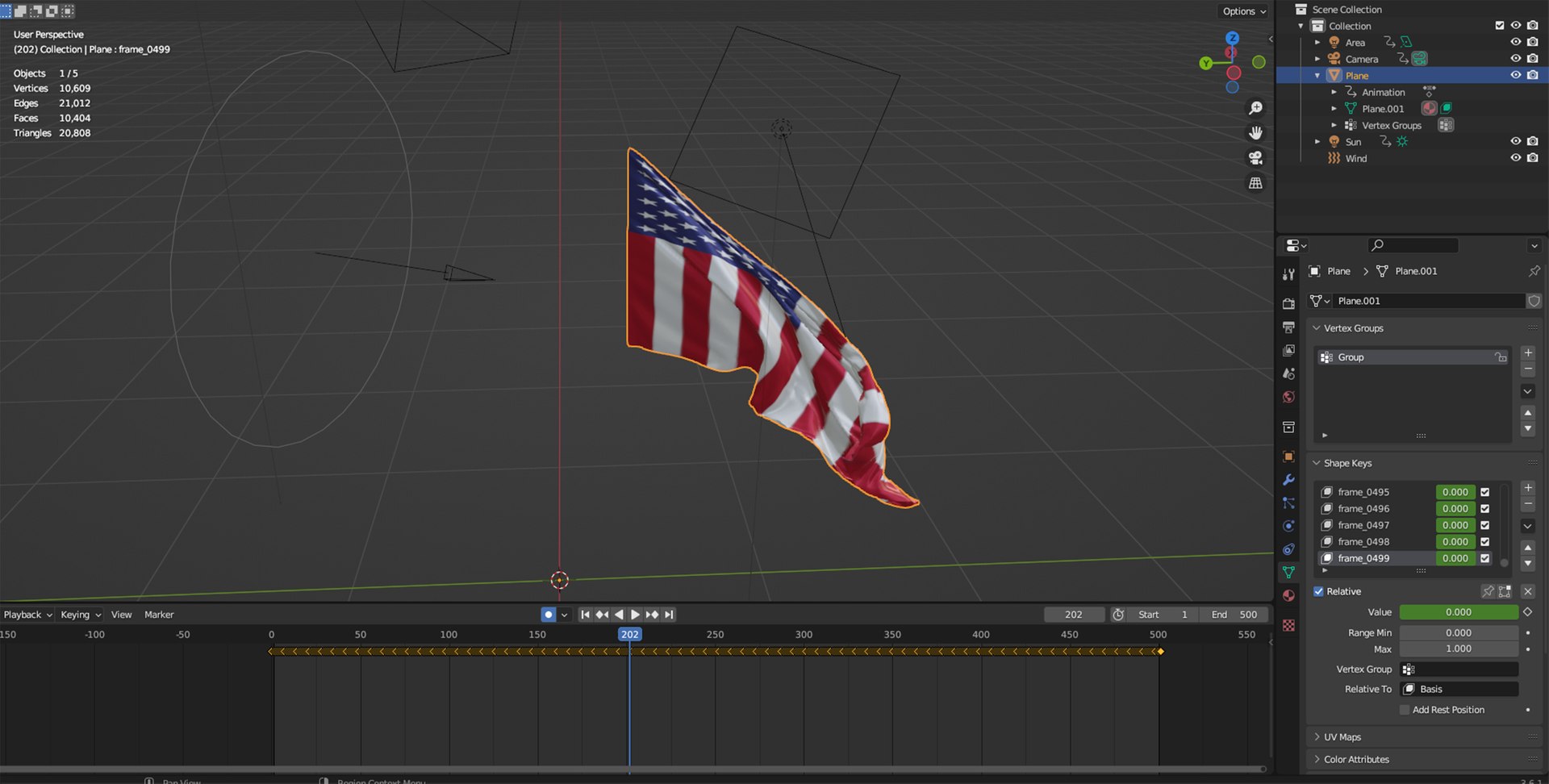 3D American Flag Model - TurboSquid 2104673