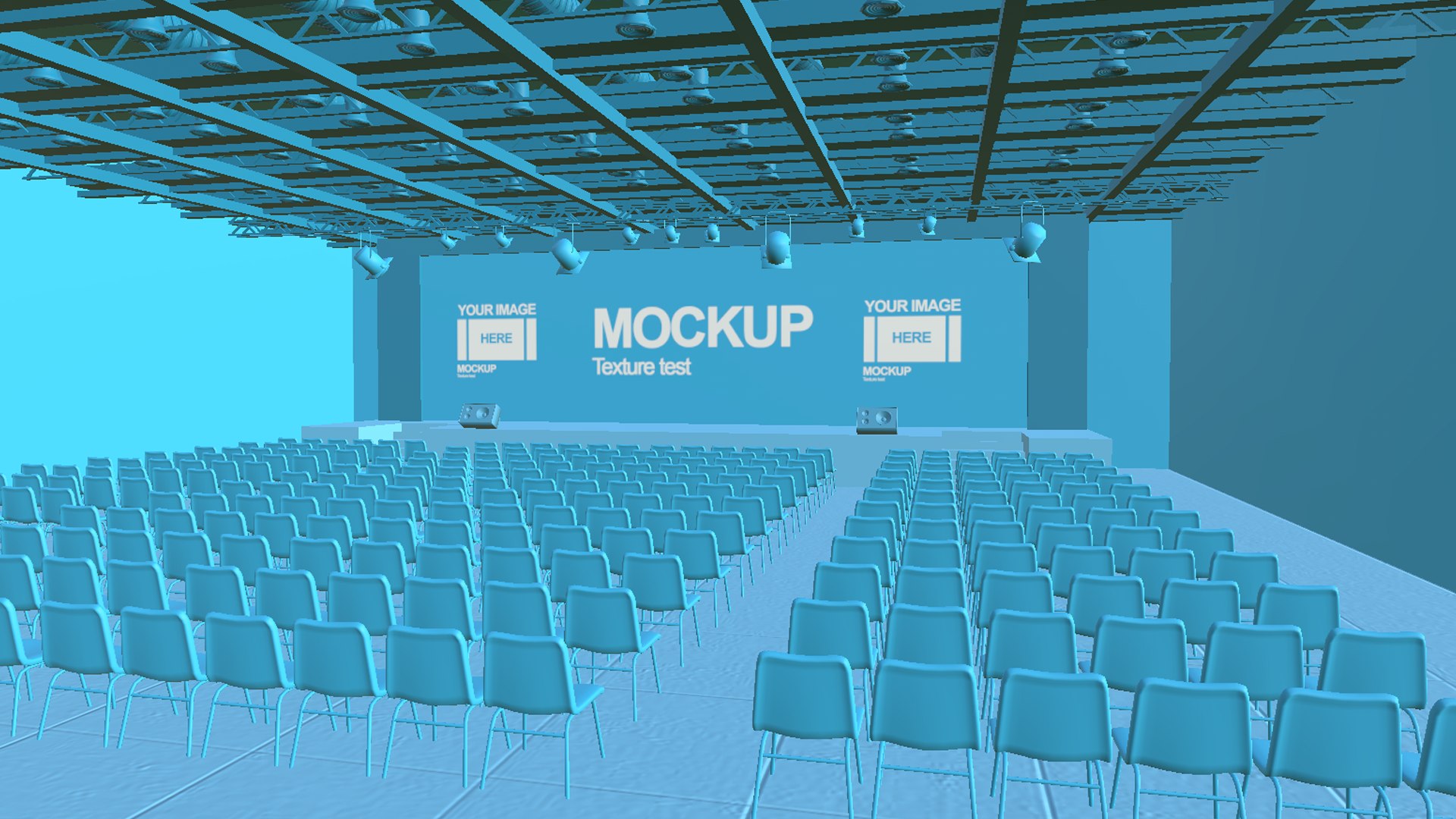 3D Conference Room - Blank Mock Up Basic Template - TurboSquid 2112566