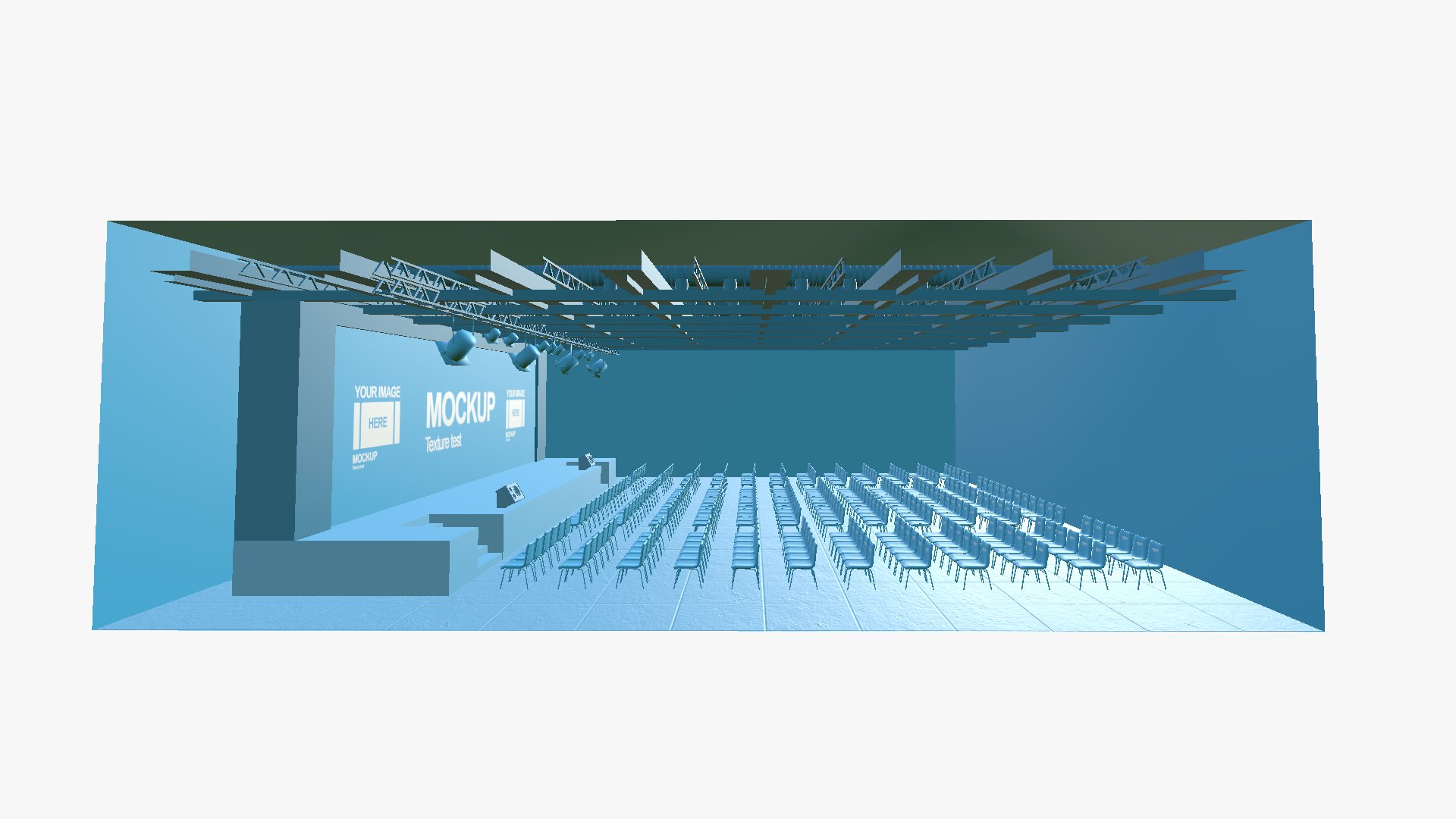 3D Conference Room - Blank Mock Up Basic Template - TurboSquid 2112566