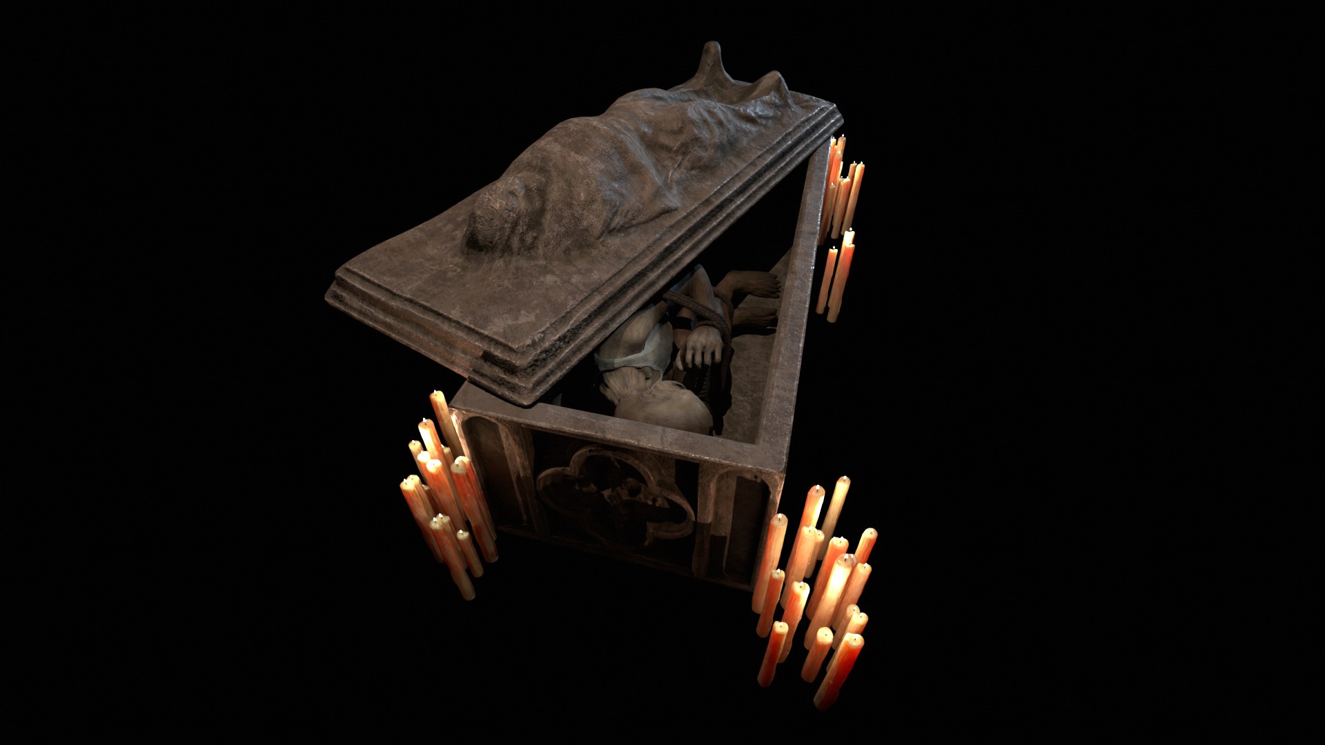 Gothic Crypt with Mummy 3D model - TurboSquid 2175241