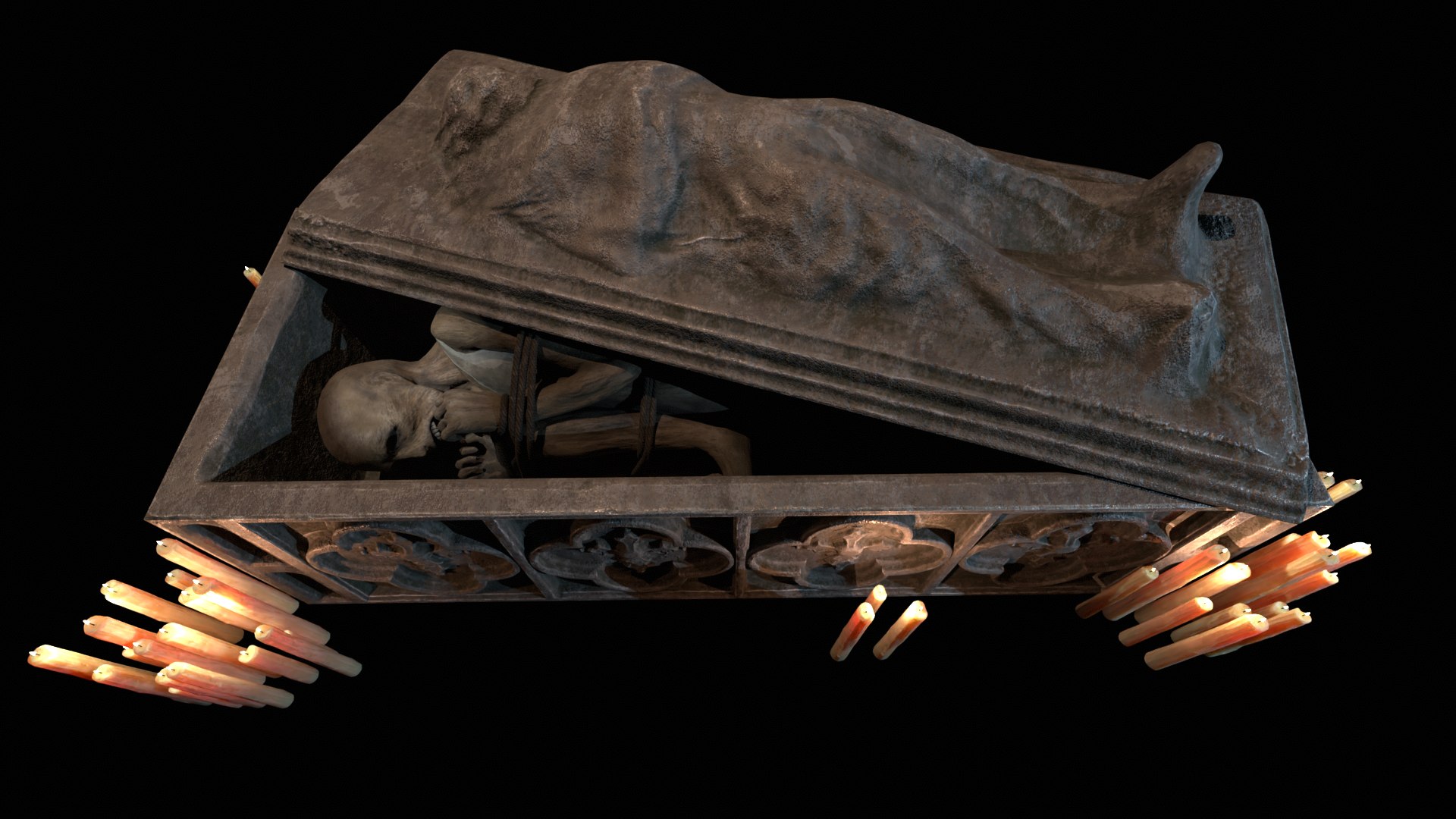 Gothic Crypt with Mummy 3D model - TurboSquid 2175241