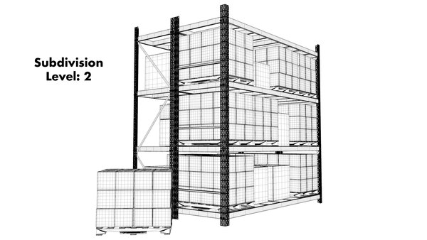modelo 3d Rack de palets de almacén - TurboSquid 1471827
