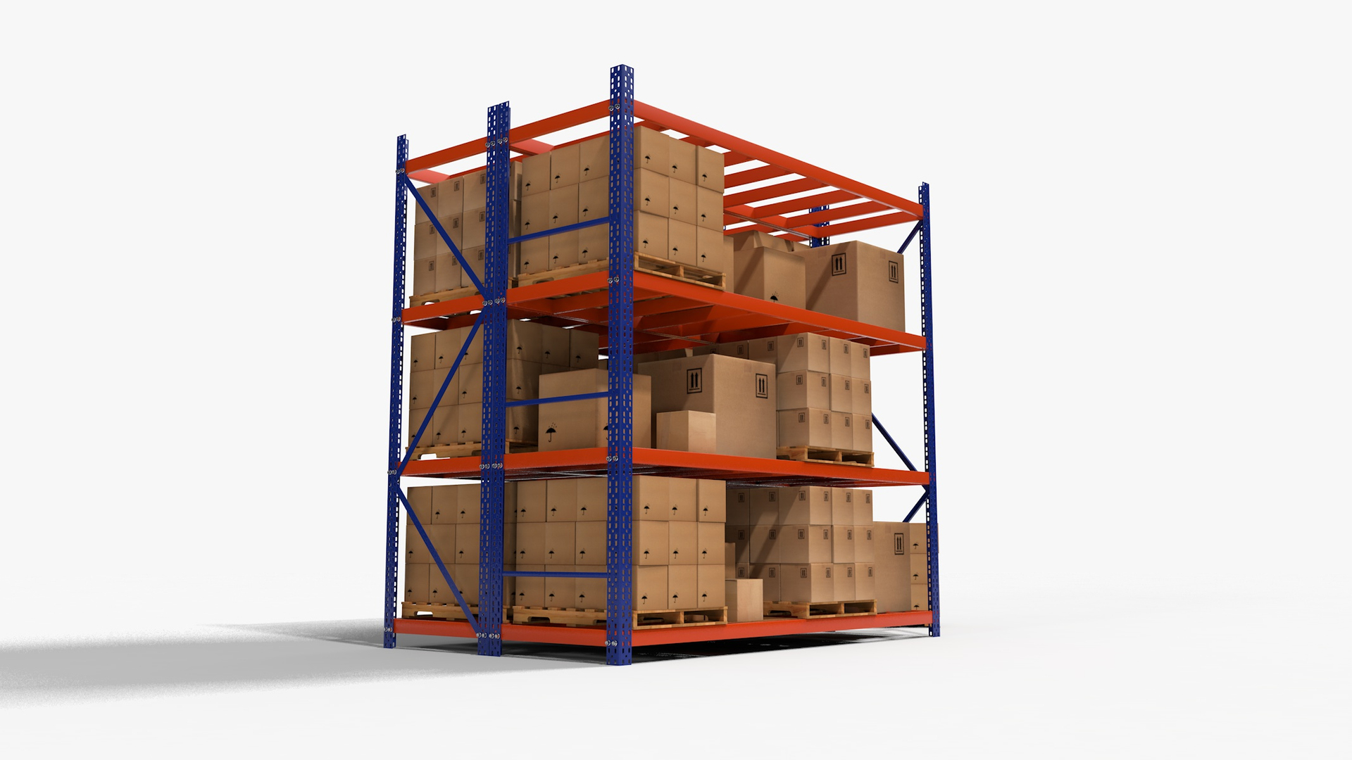 modelo 3d Rack de palets de almacén - TurboSquid 1471827