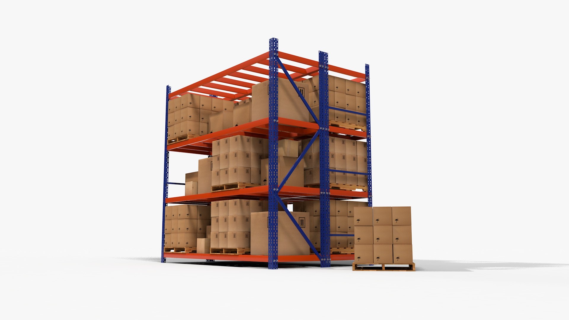 3D Warehouse Pallet Rack Model - TurboSquid 1471827