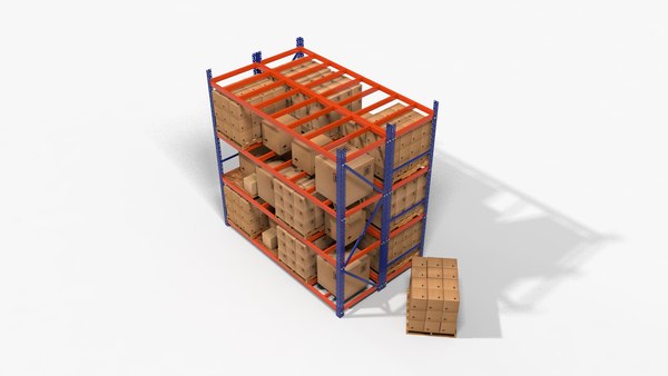 modelo 3d Rack de palets de almacén - TurboSquid 1471827